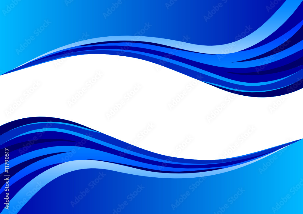 abstract blue wave background; clip-art Stock Vector | Adobe Stock