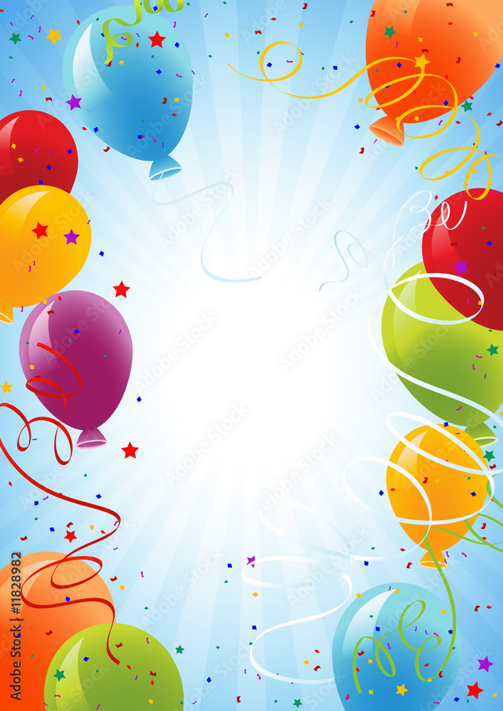 Celebration background with balloons Stock Illustration | Adobe Stock