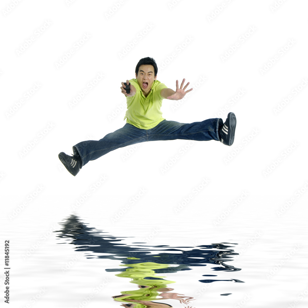 Very Happy Man Jumping