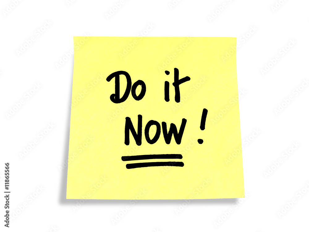 Stickies/Post-it Note: Do it Now! Stock Photo | Adobe Stock