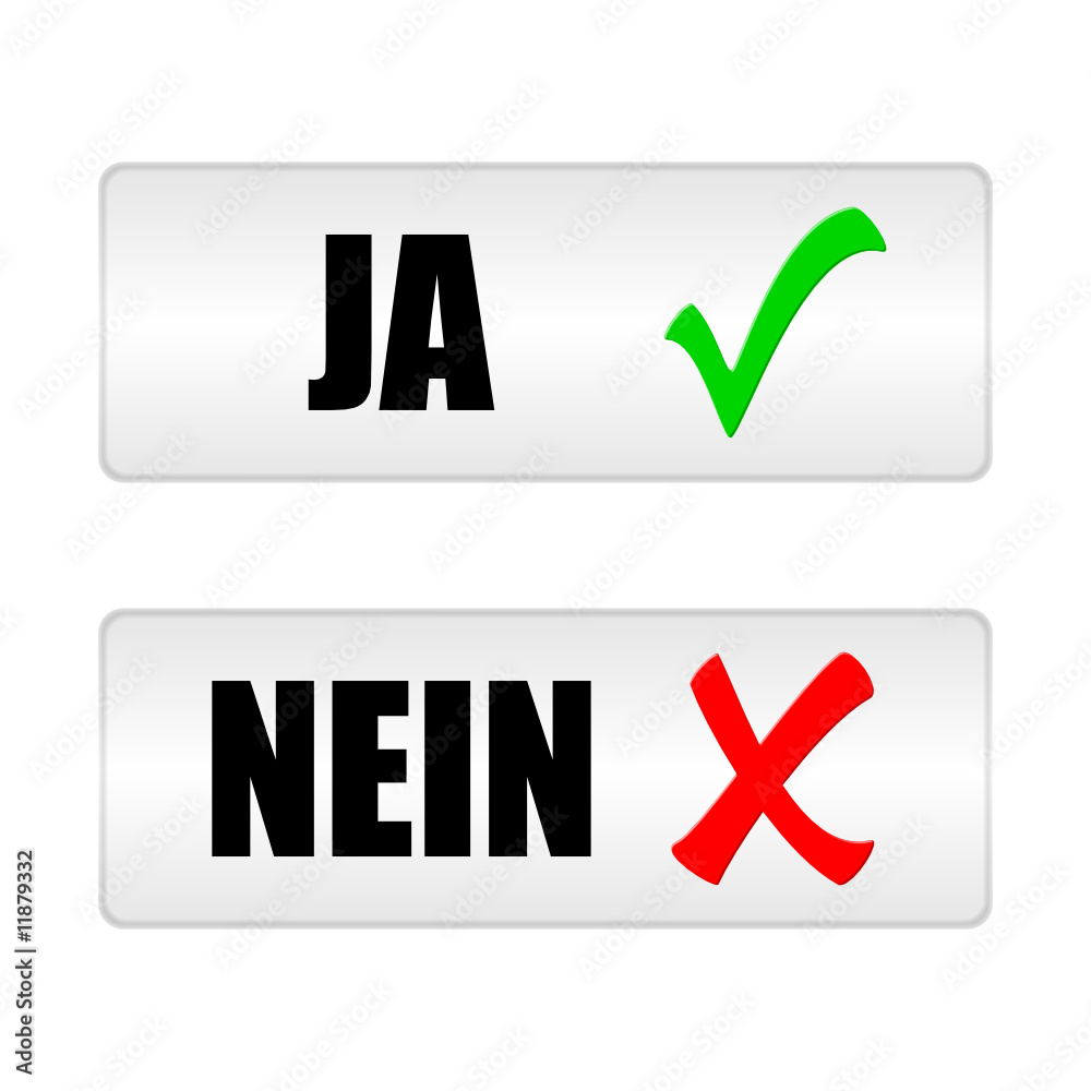 buttons ja/nein Stock Vector | Adobe Stock