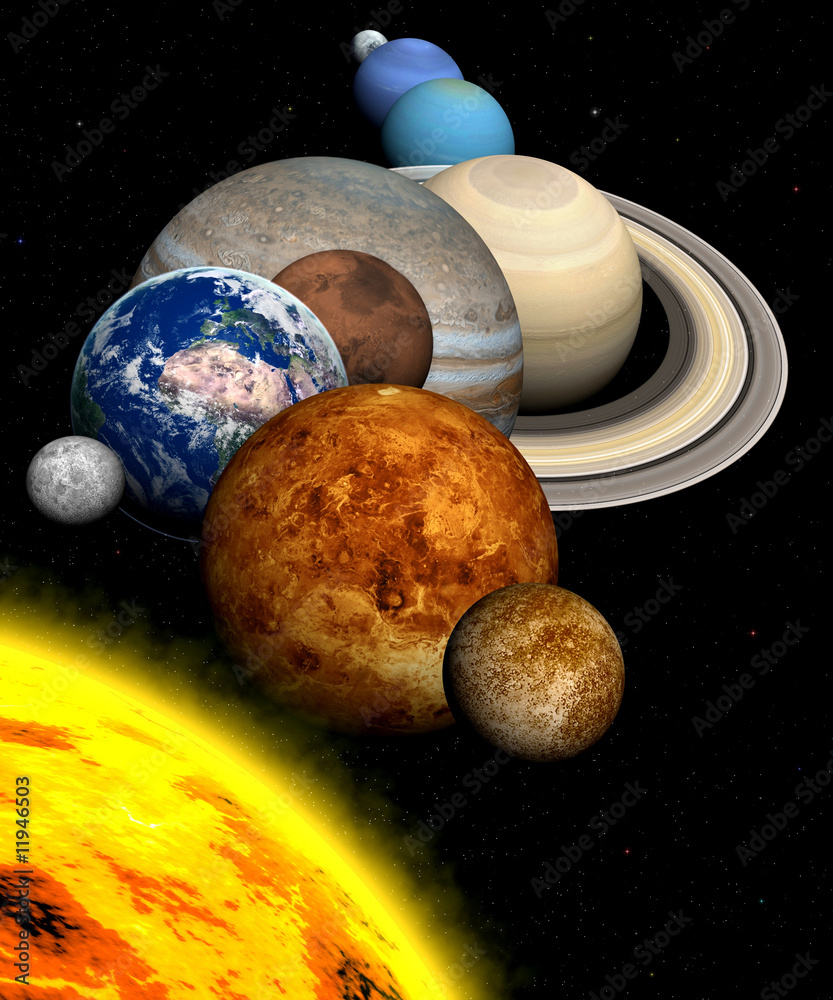Solar system Stock Illustration | Adobe Stock