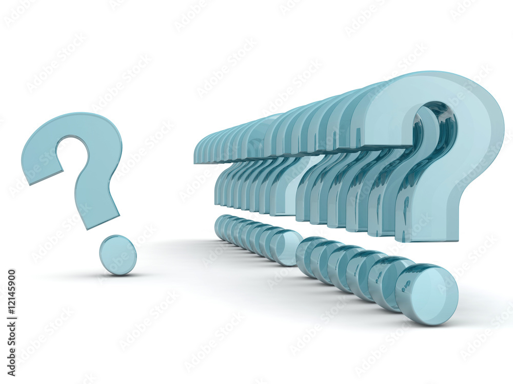 Row of question marks with one outstanding question mark Stock ...