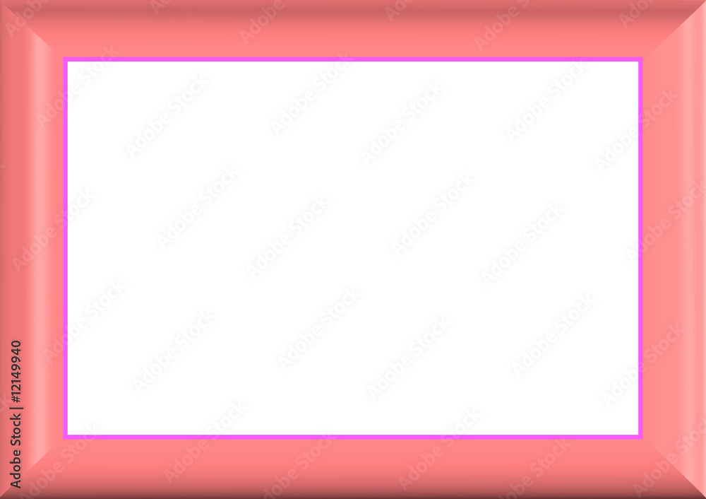 Pink Photoframe / Text Border - With Isolated Clipping path ilustración ...