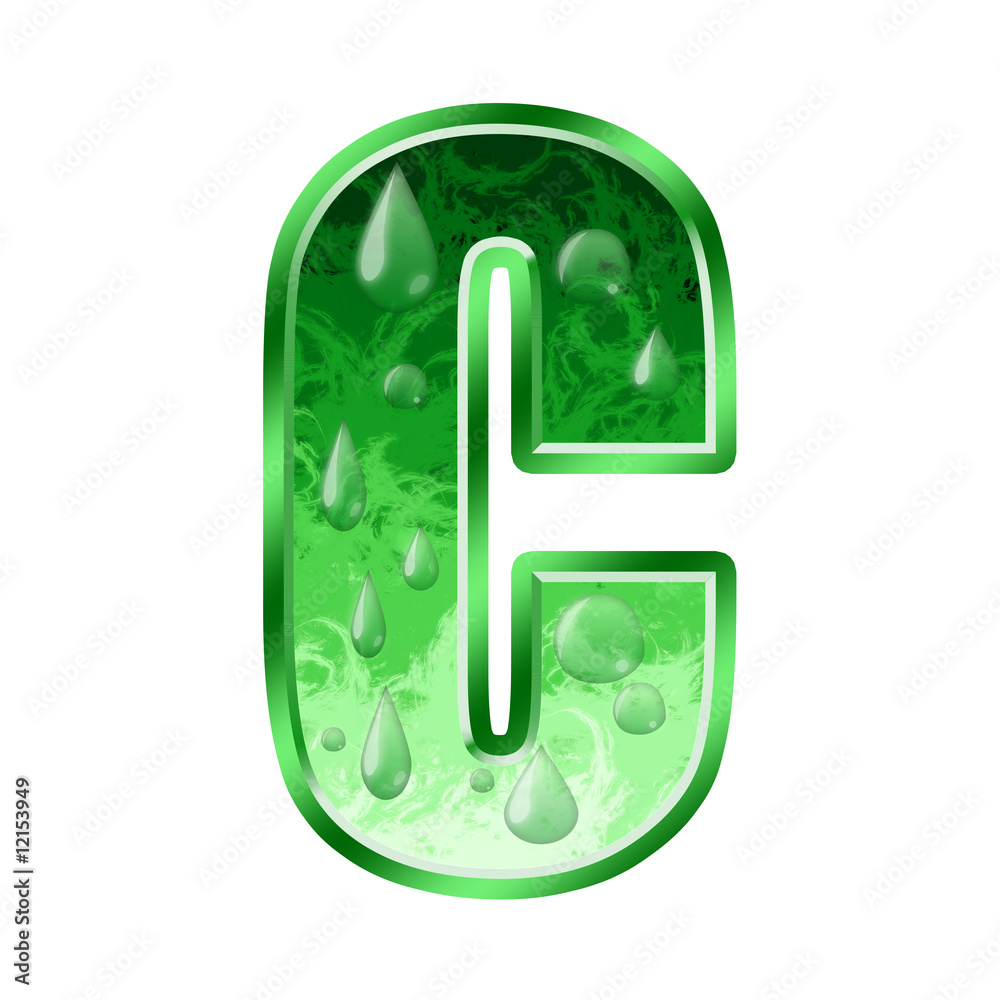 Fresh Green Letter C Stock Illustration | Adobe Stock