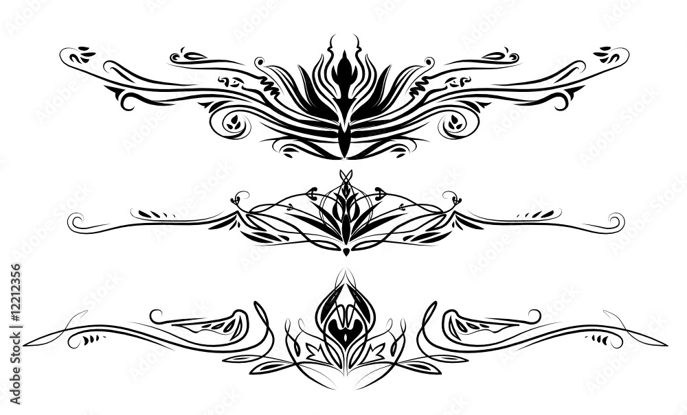 tattoo elements Stock Vector | Adobe Stock