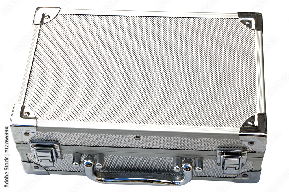 valise métallique sur fond blanc Stock Photo | Adobe Stock