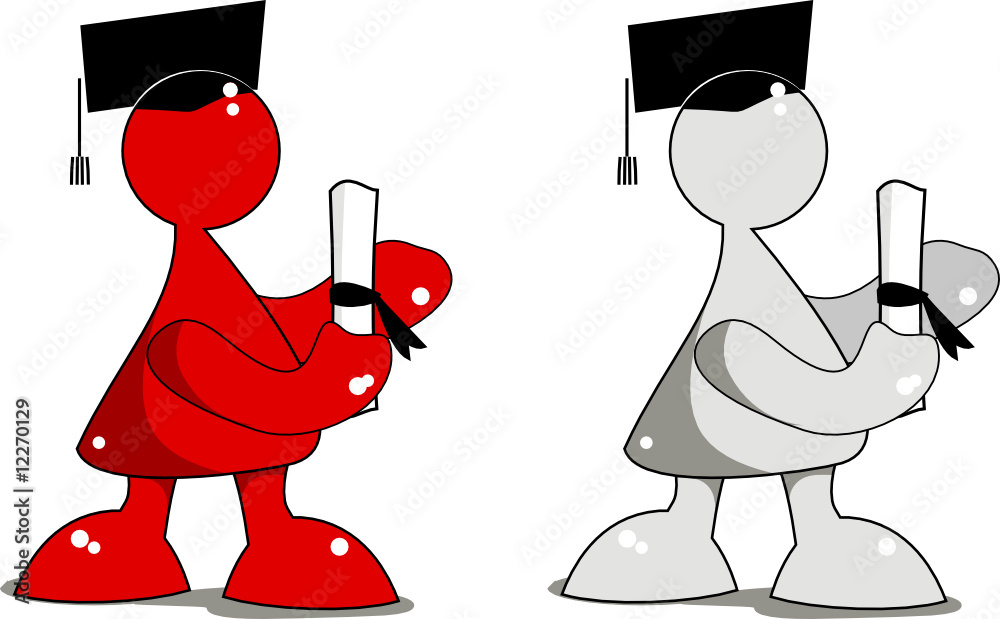 Muñeco graduado vector de Stock | Adobe Stock