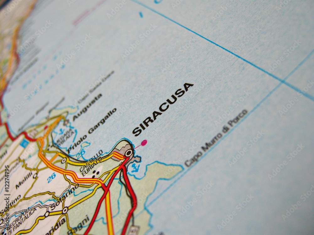 cartina siracusa Stock Photo | Adobe Stock