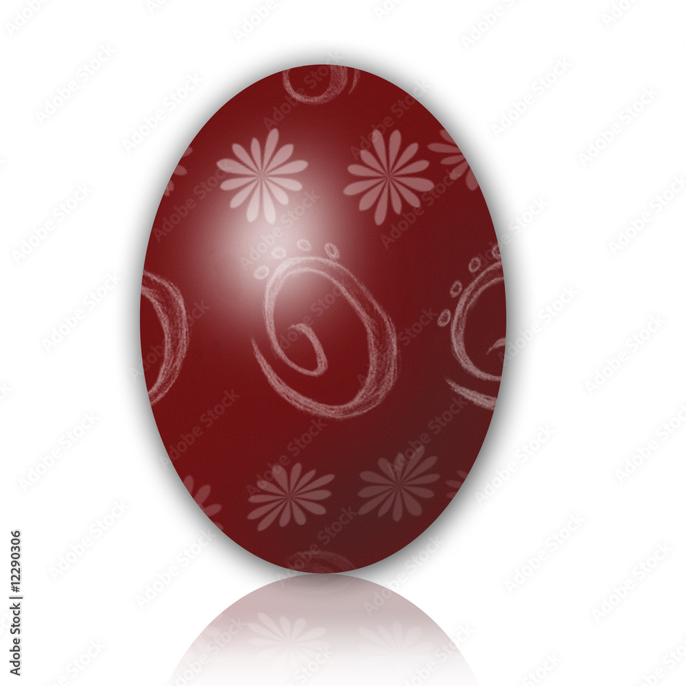 Osterei rot Stock-Illustration | Adobe Stock