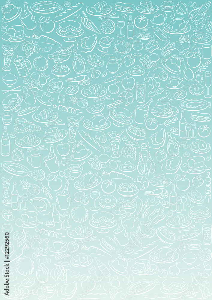 mint gradient background with food symbols Stock Vector | Adobe Stock