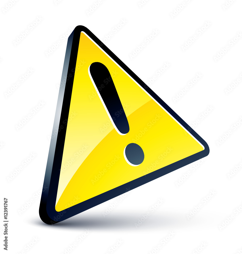 Triangle jaune danger / attention Stock Vector | Adobe Stock