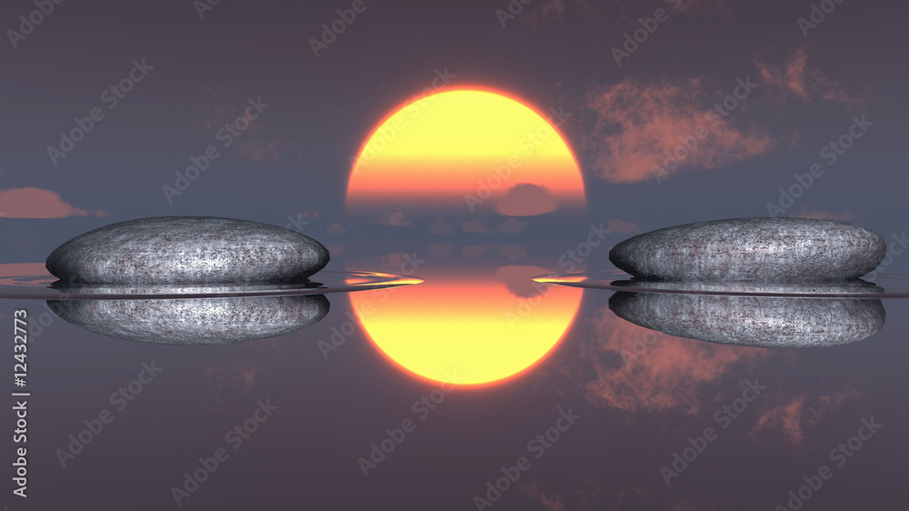 paysage simple Stock Illustration | Adobe Stock