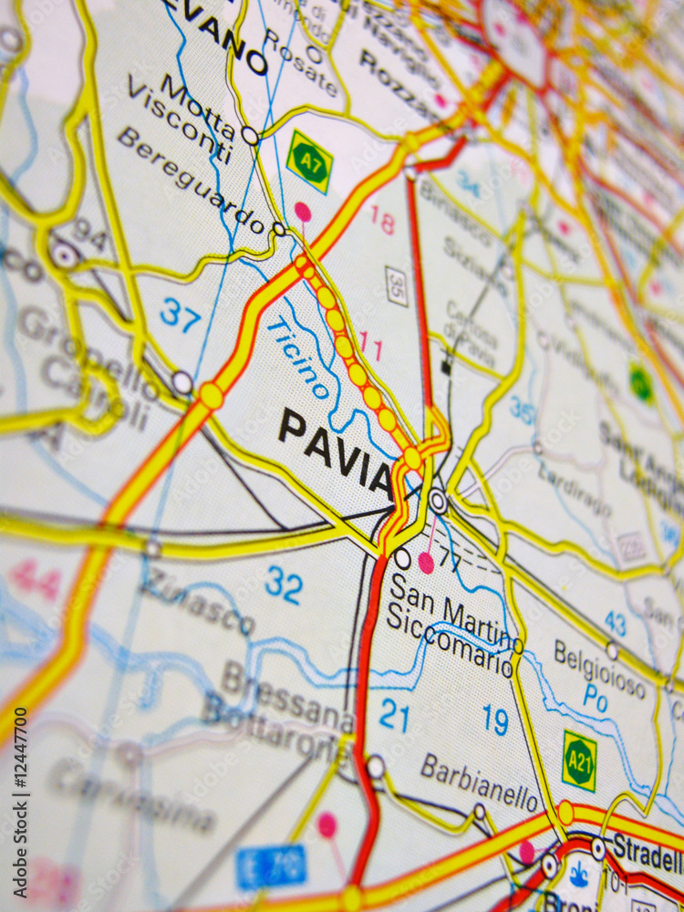 Cartina Pavia Stock Photo | Adobe Stock
