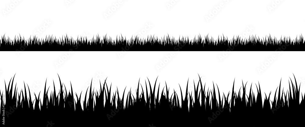 Seamless grass silhouette Stock Vector | Adobe Stock