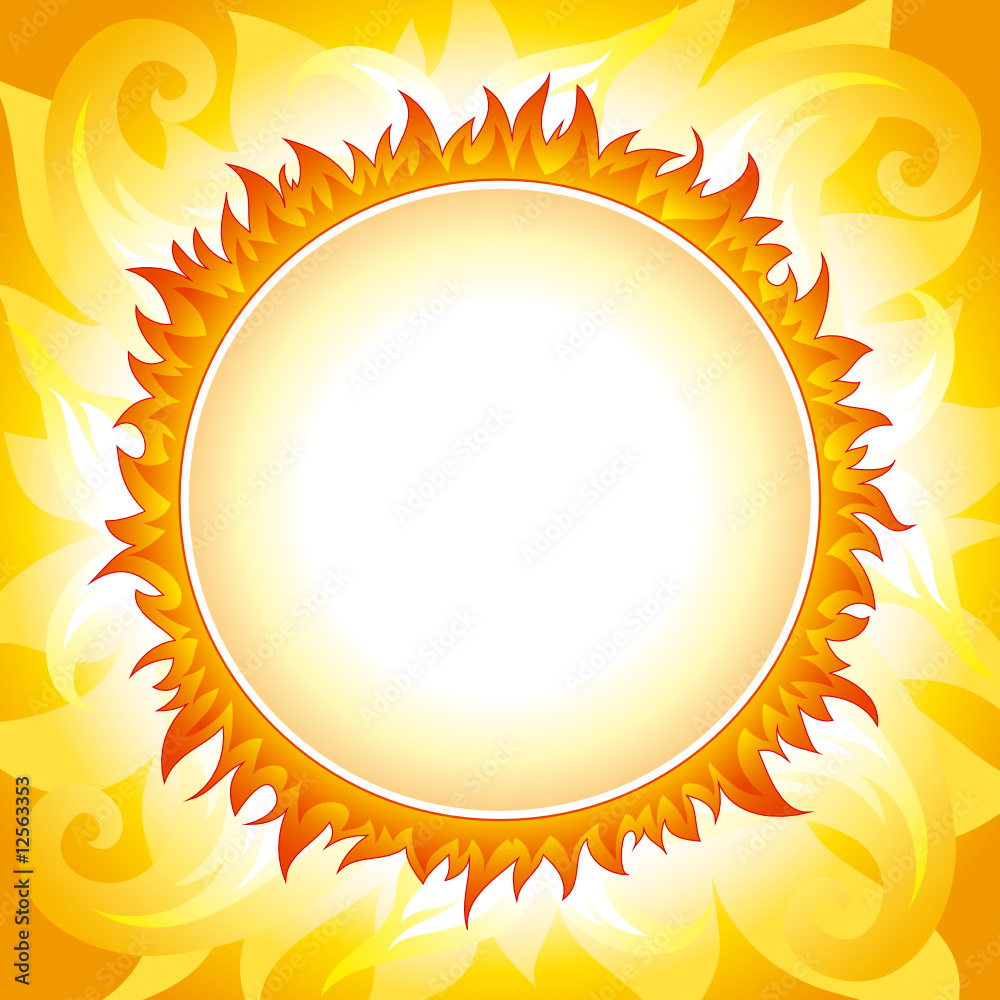 Decorative sun vector background Stock Vector | Adobe Stock