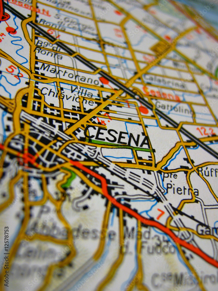 cartina cesena Stock Photo | Adobe Stock