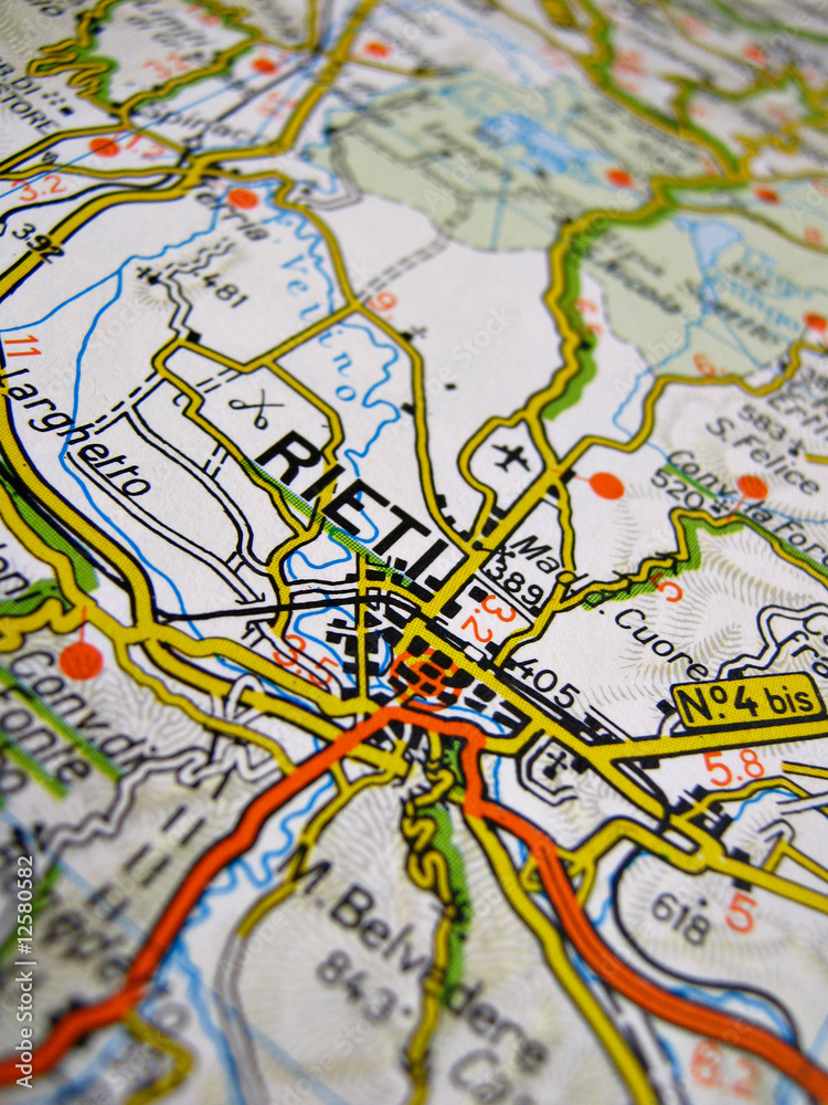 cartina rieti Stock Photo | Adobe Stock