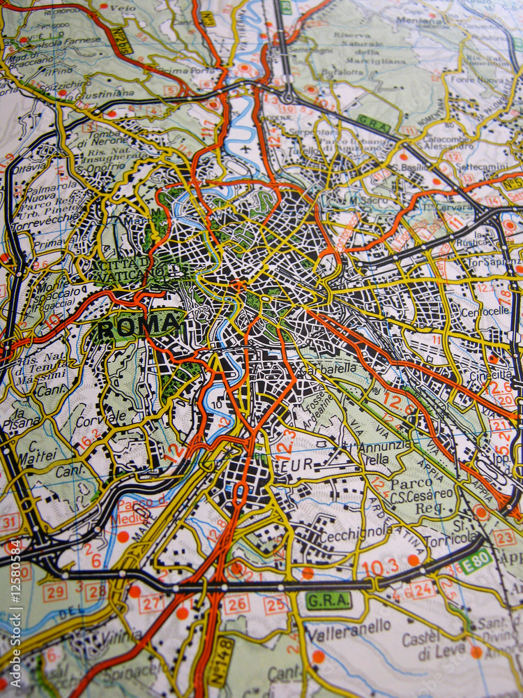 cartina roma Stock Photo | Adobe Stock