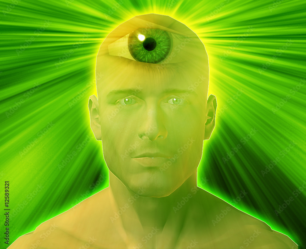 Third eye Man Stock Illustration | Adobe Stock