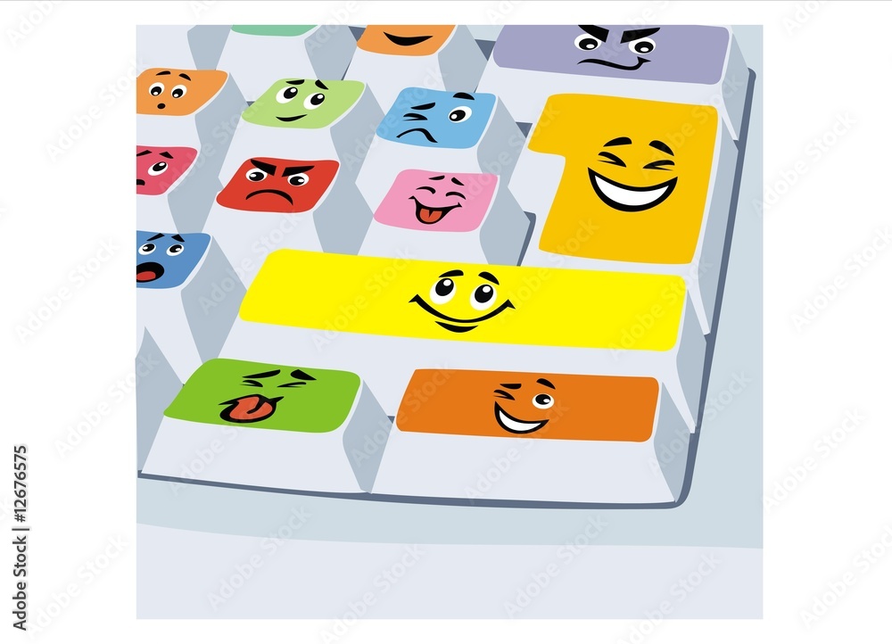 Clavier smiley Illustration Stock | Adobe Stock