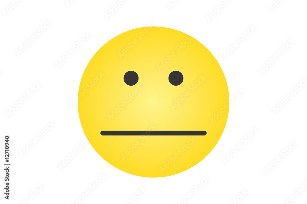 Unschlüssiger Smiley Stock-Illustration | Adobe Stock