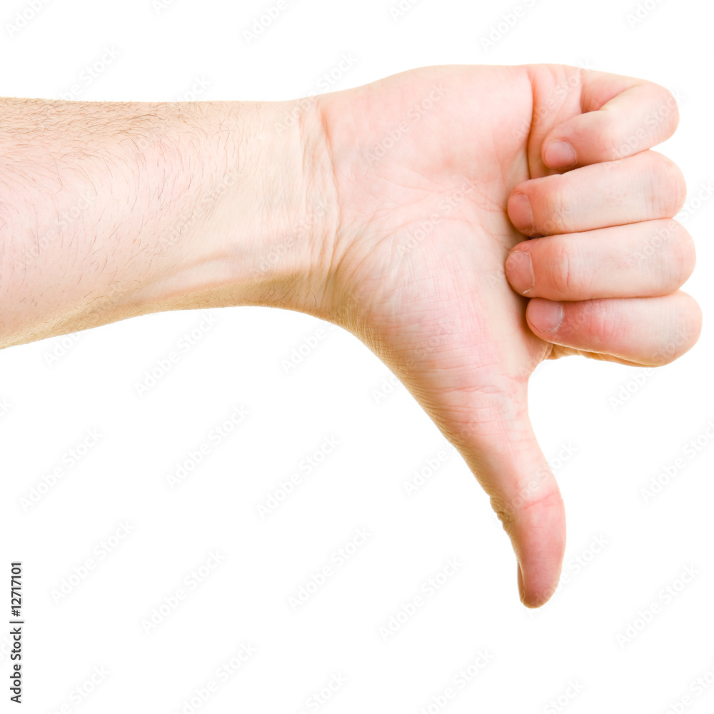 Daumen runter Stock Photo | Adobe Stock