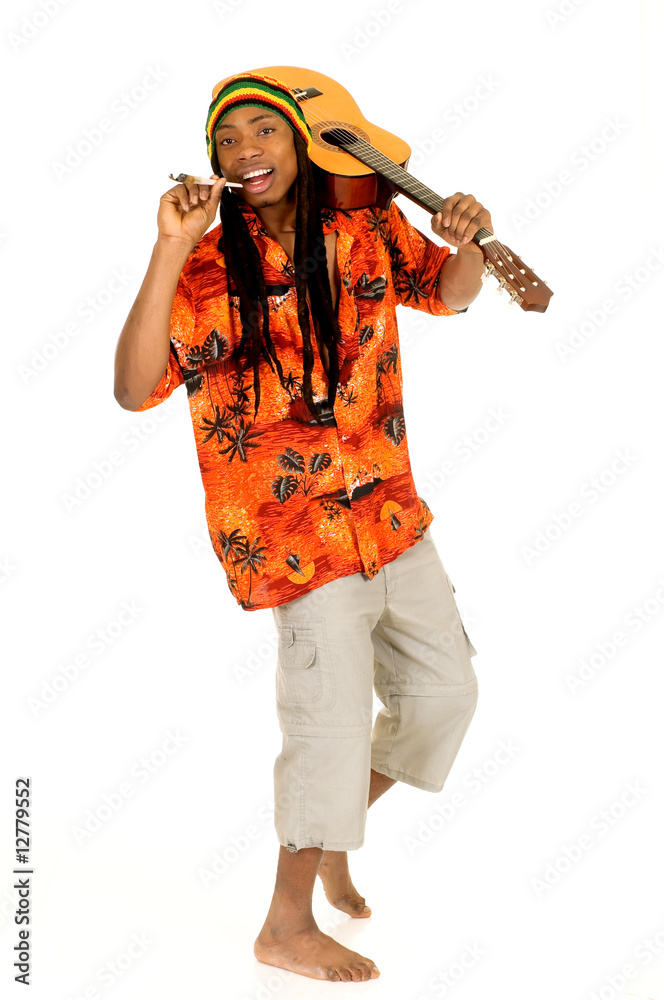 Rasta reggae guy Stock Photo | Adobe Stock