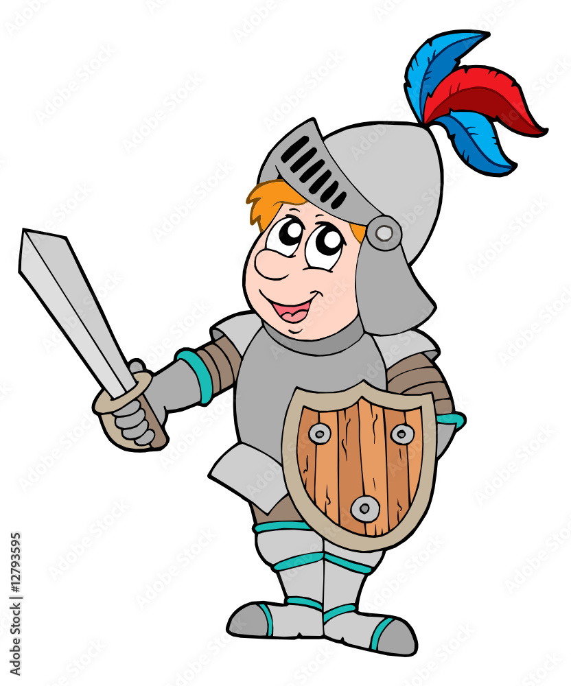 Cartoon knight Stock Vector | Adobe Stock