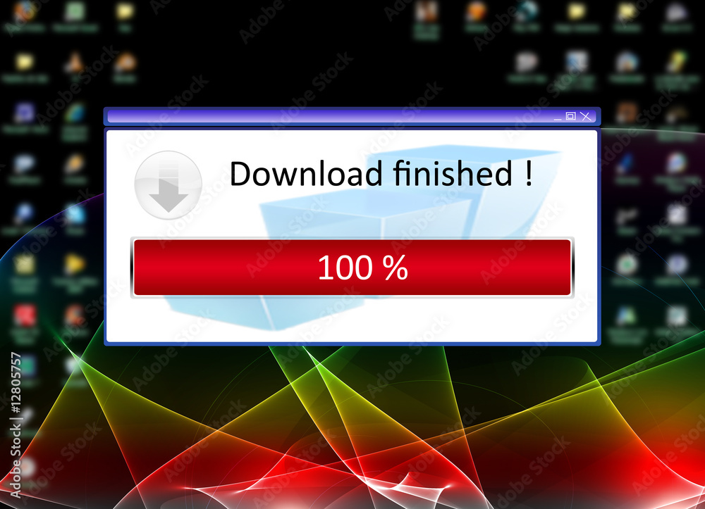 Download finished ! Stock Illustration | Adobe Stock