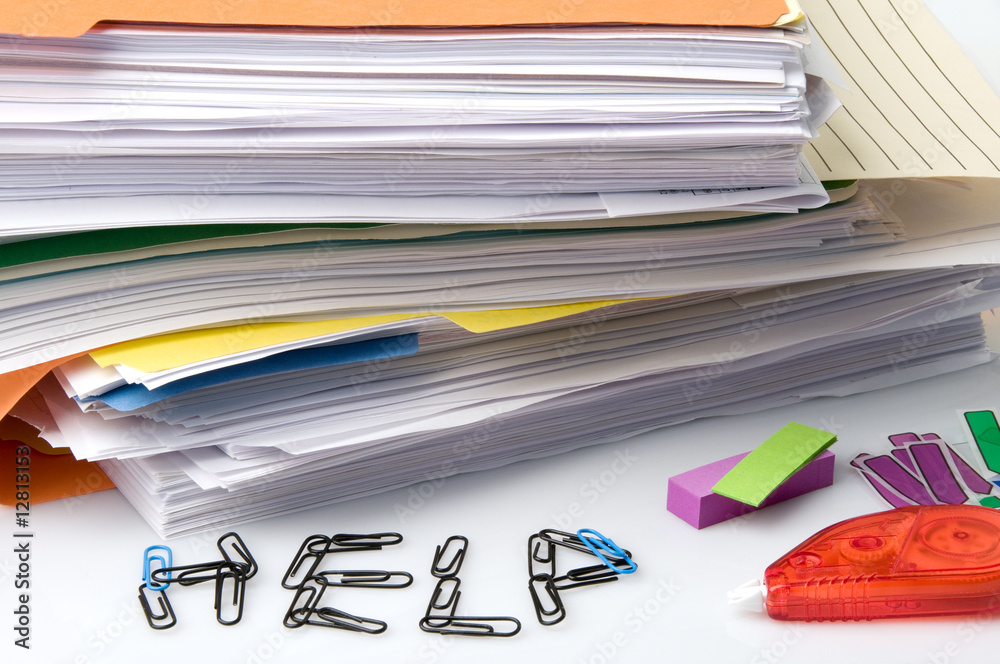 Paperwork Overload Stock Photo | Adobe Stock