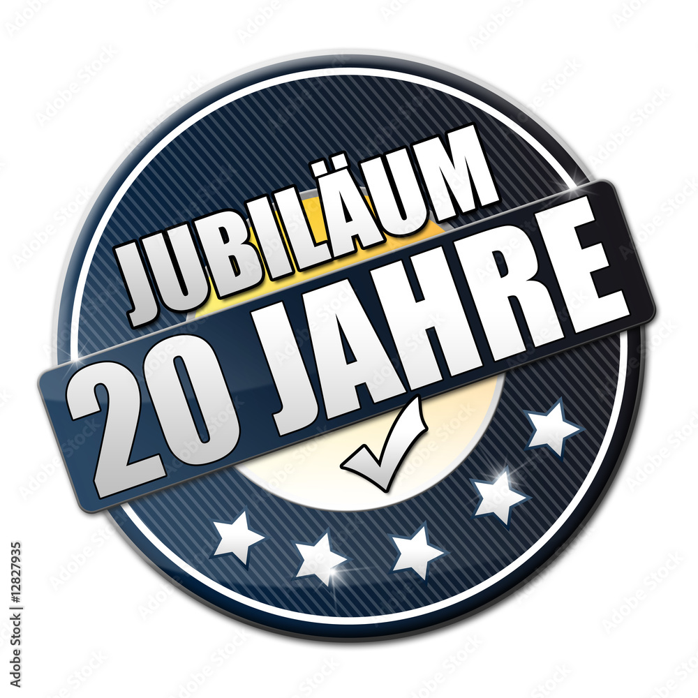 20 Jahre Jubiläum Button Stock-Illustration | Adobe Stock