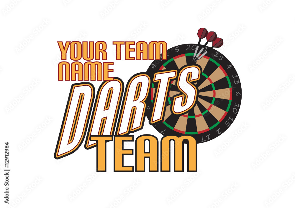Darts Team Logo Stock Vector | Adobe Stock