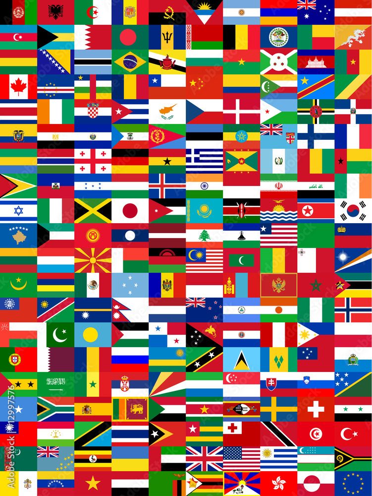 Drapeaux du Monde/Flags of the World Stock Illustration | Adobe Stock