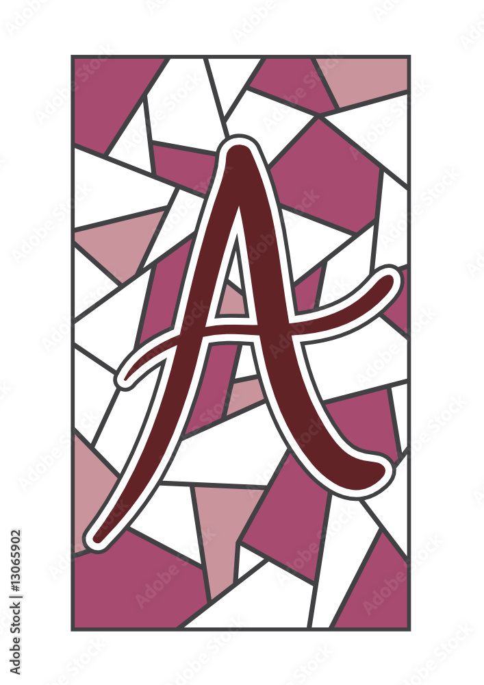Stained Glass Letter A Stock Vector | Adobe Stock
