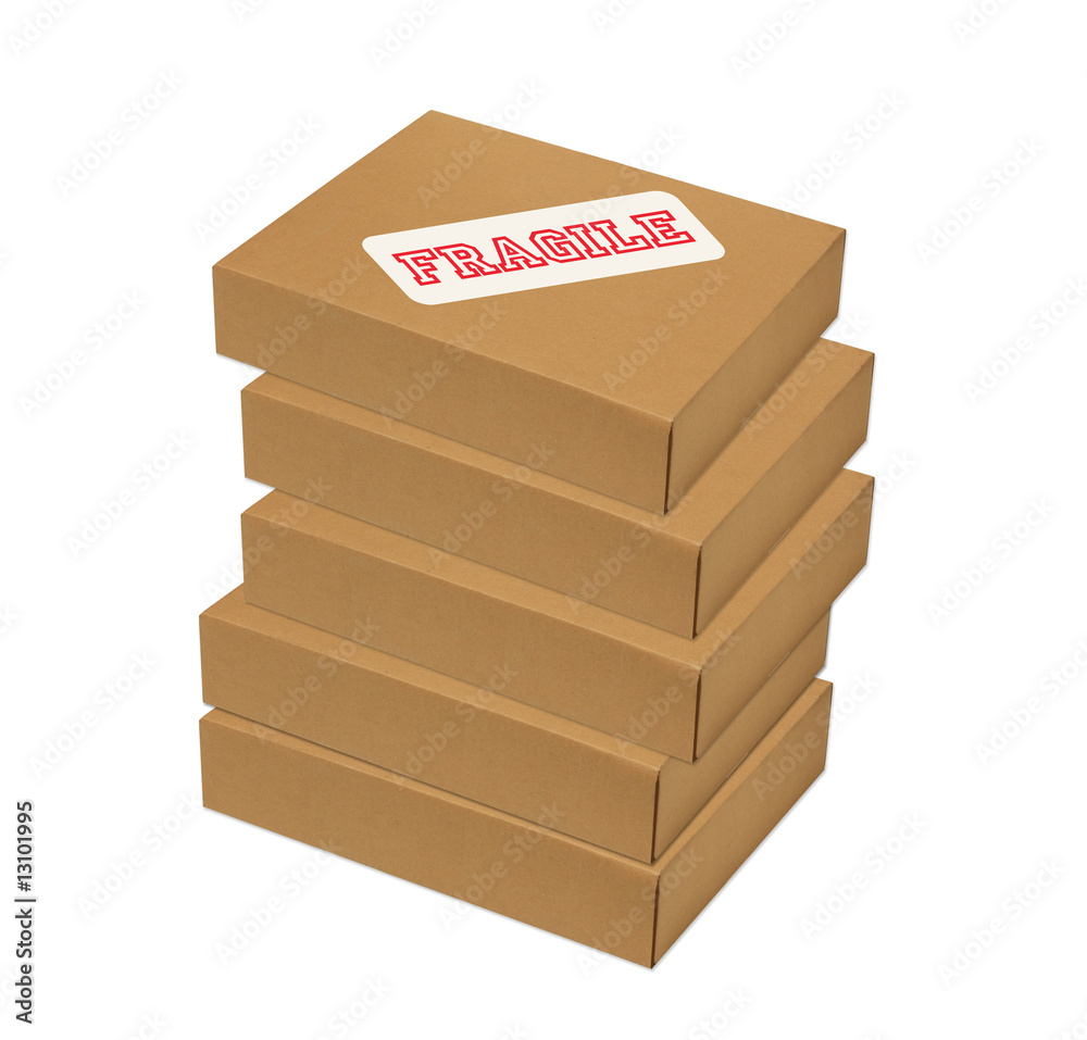 cartons fragiles Stock Photo | Adobe Stock