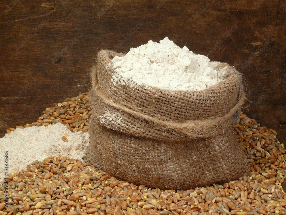 Mehl im Sack Stock Photo | Adobe Stock