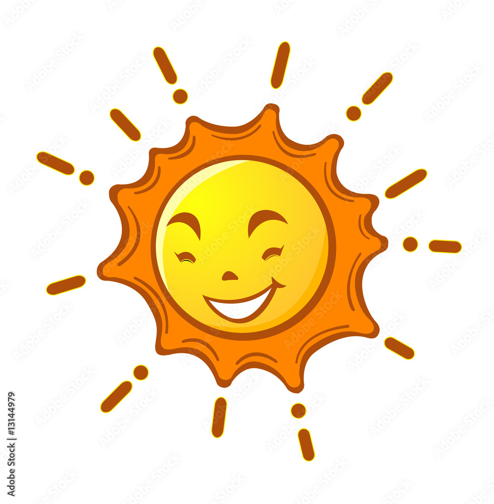 cartoon sun Stock Vector | Adobe Stock