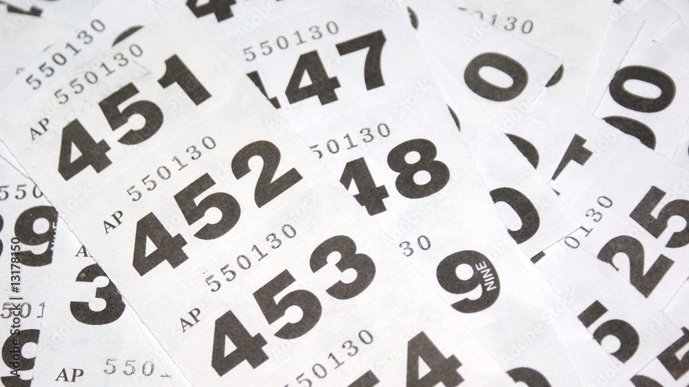 Raffle numbers Stock Photo | Adobe Stock