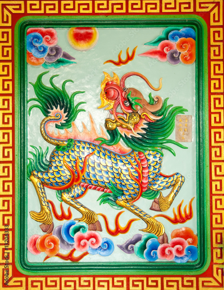 Kilin, the Chinese fairy tale animal Stock Photo | Adobe Stock