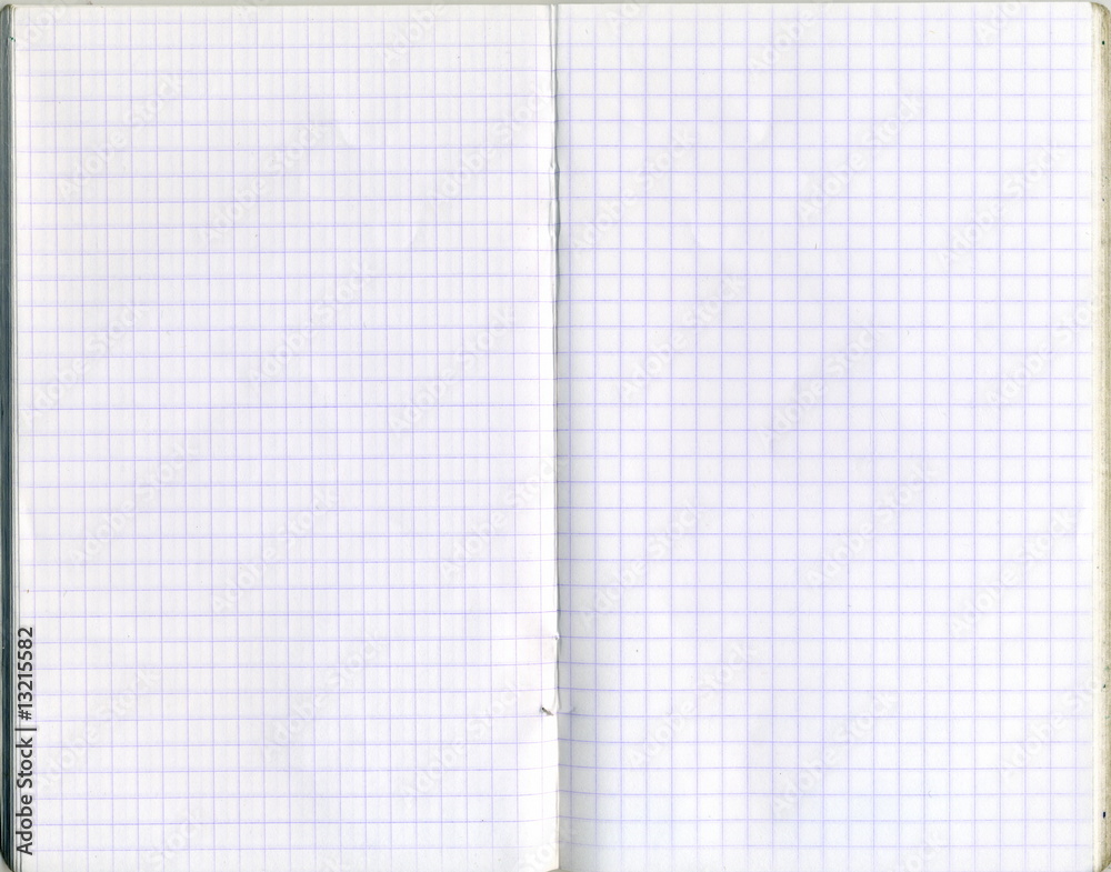 Feuilles de cahier à petits carreaux. Stock Photo | Adobe Stock