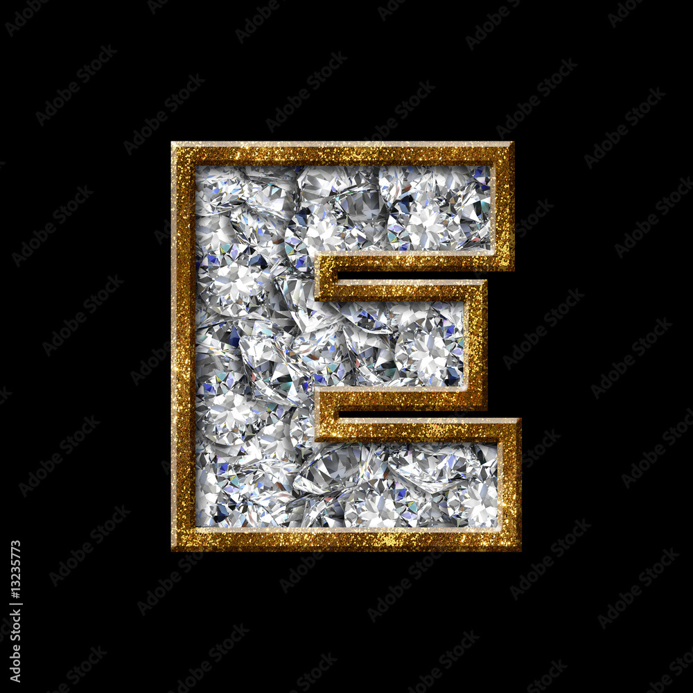 gold diamond font letter Stock Illustration | Adobe Stock