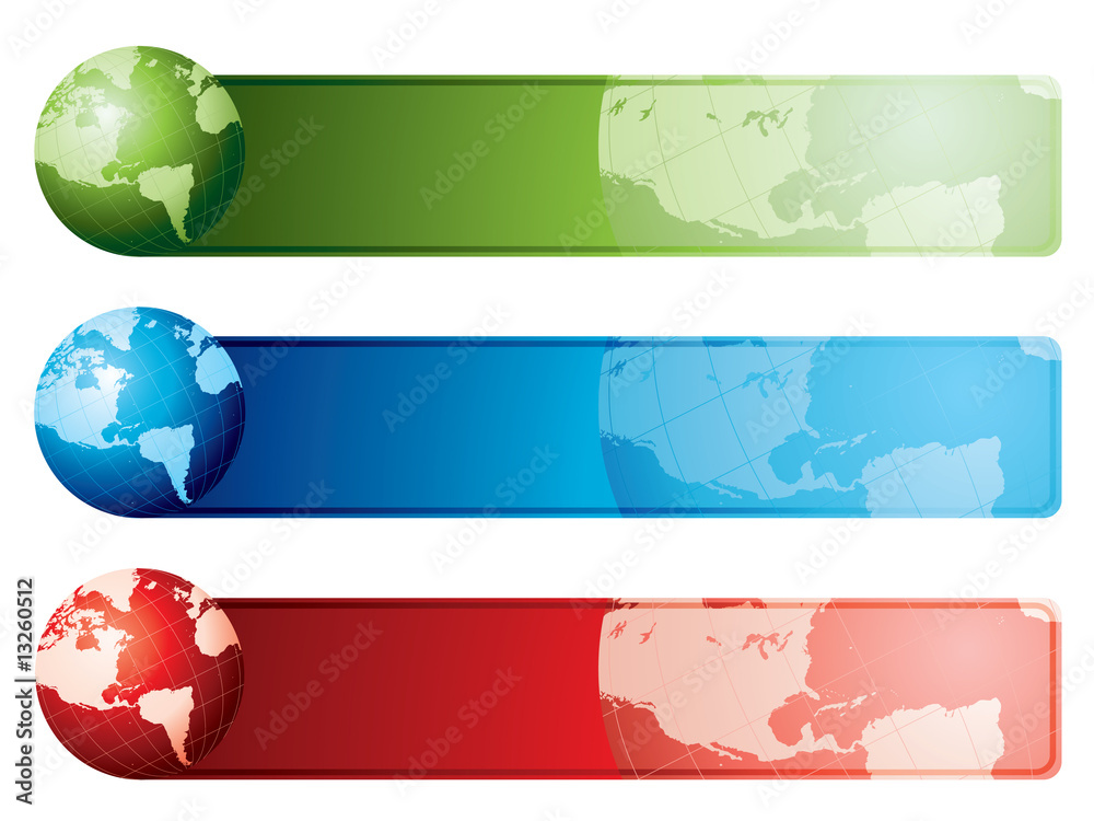 World map banners Stock Vector | Adobe Stock