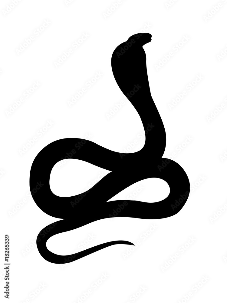 cobra snake silhouette vector Stock Vector | Adobe Stock