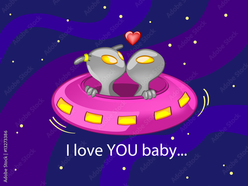 alien love vector de Stock | Adobe Stock