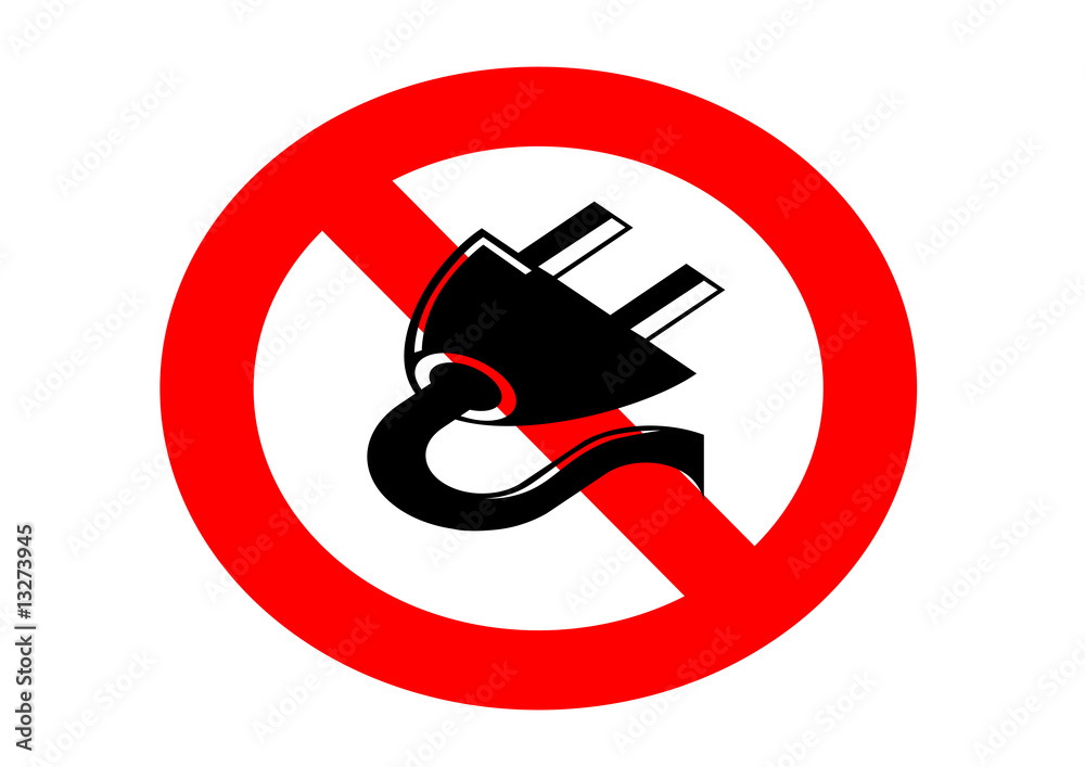 do not unplug sign Stock Illustration | Adobe Stock