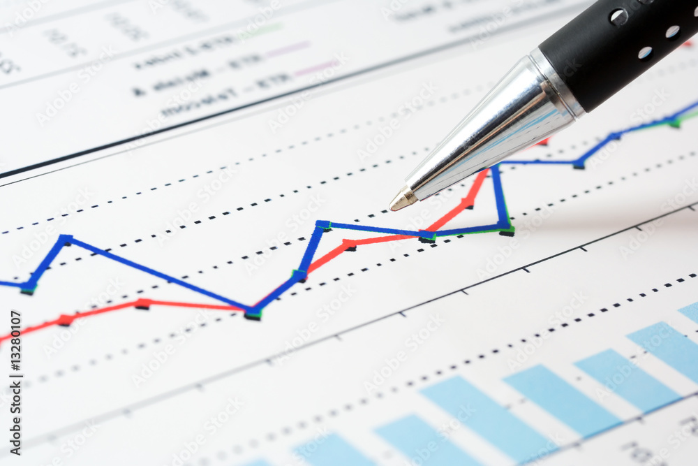 Stock market graphs. Stock Photo | Adobe Stock
