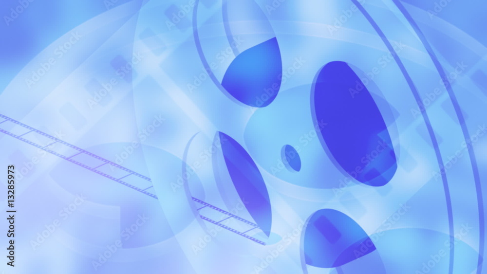 Blue Film Roll Background Loop Stock Video | Adobe Stock