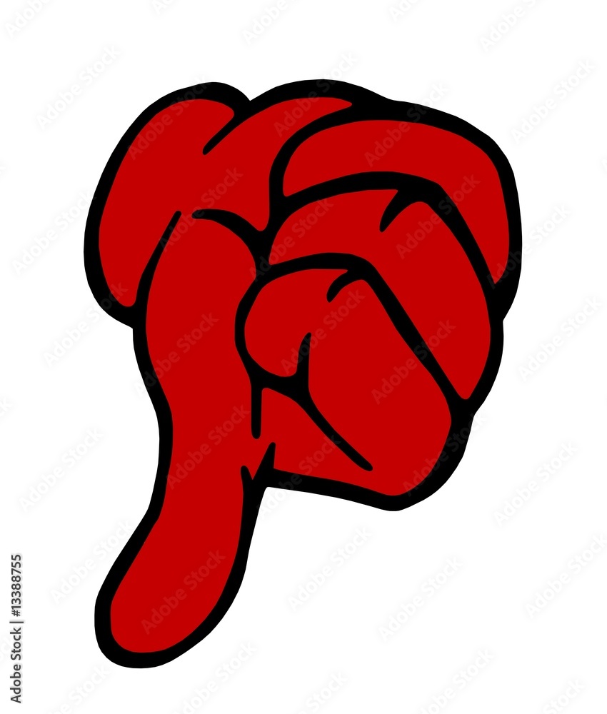 roter Daumen - Flop Stock-Illustration | Adobe Stock