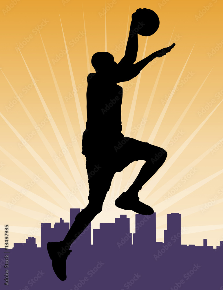 Basketball dunk vector Stock Vector | Adobe Stock